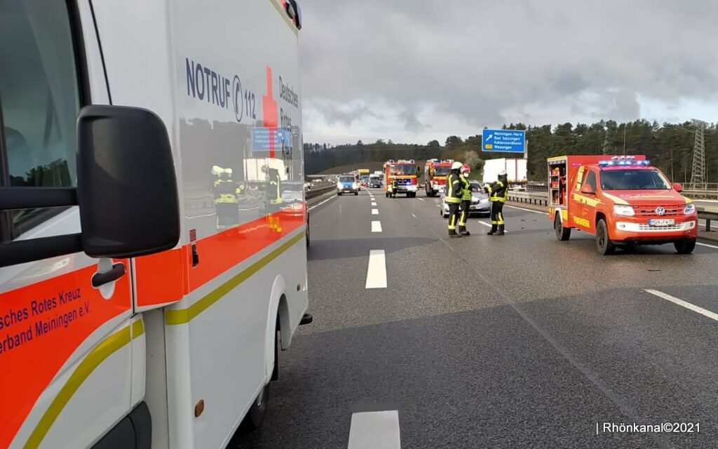 Unfall A71 bei Meiningen – Autobahn war voll gesperrt – Rhönkanal ...