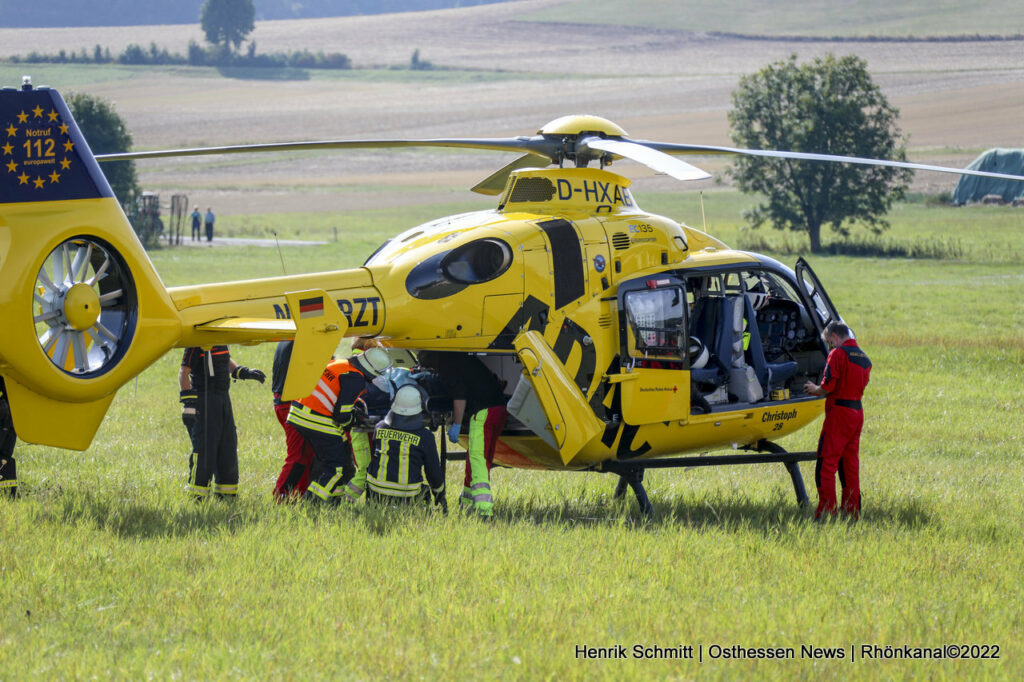 Drei Verletzte nach Unfall bei Eiterfeld – Rettungshubschrauber im Einsatz – Rhönkanal | Schafe ...